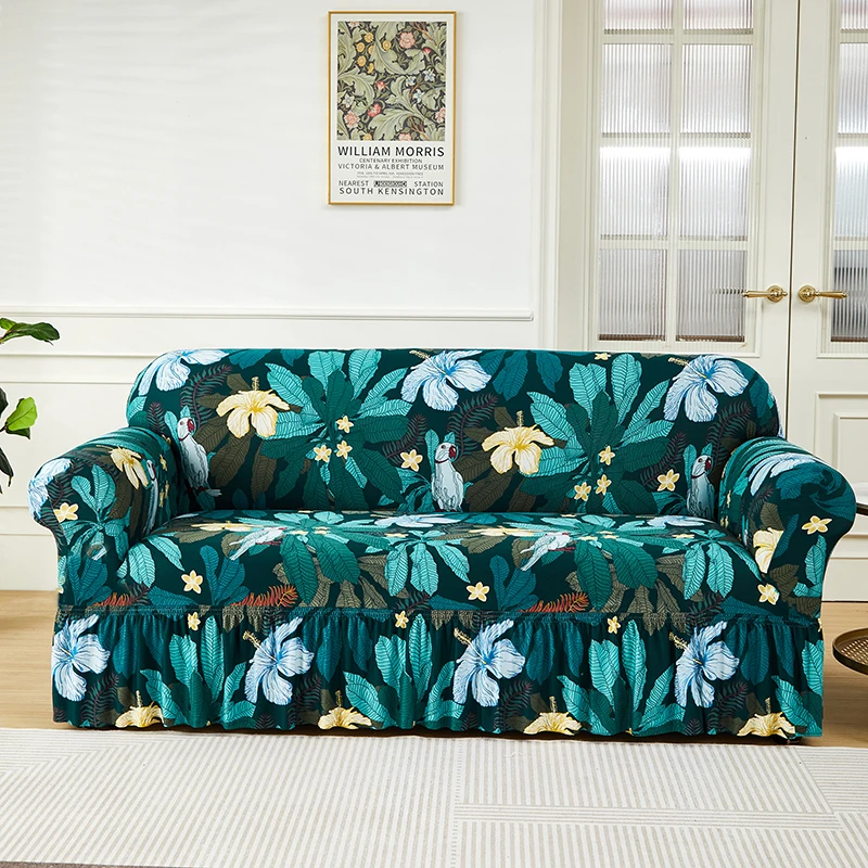 Four Season Printed Spandex Elastic Sofa Covers 3 Seats Slip Covers ...