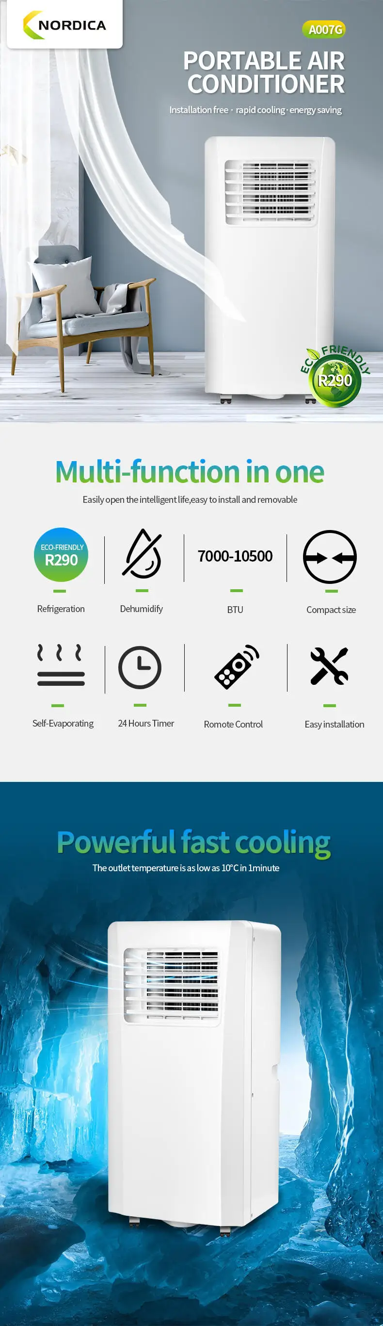 7000btu Portable Air Conditioner - Efficient Cooling Solutions