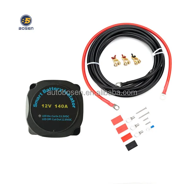 Battery Isolator 12v 140 Amp Smart Dual Battery Isolator Kit For Both Lead Acid And Lithium ...