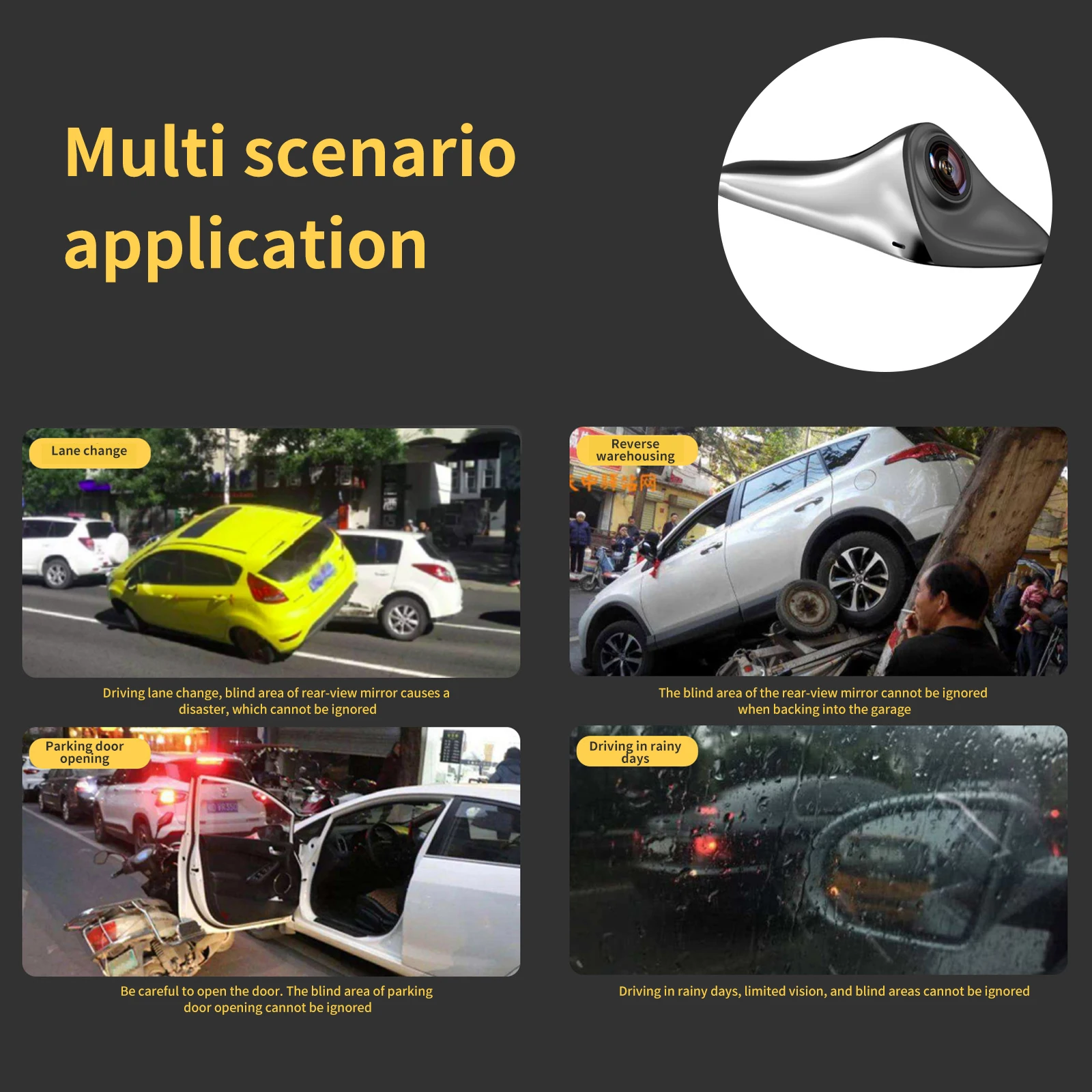 AHD Car Mini Camera Side Reverse Camera Wide Angle for Cars RV Van ...