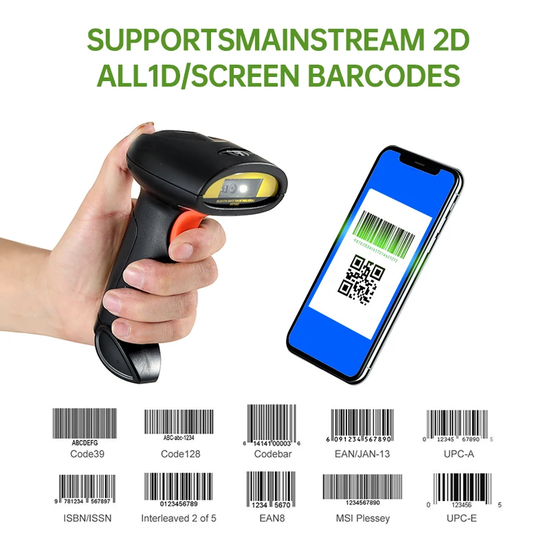 Original Barcode Equipment Handheld 2d Wireless Barcode Scanner For ...
