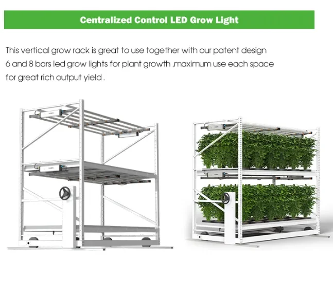 Custom Multi Tier Indoor Cultivation Plant Led Grow System Movable ...