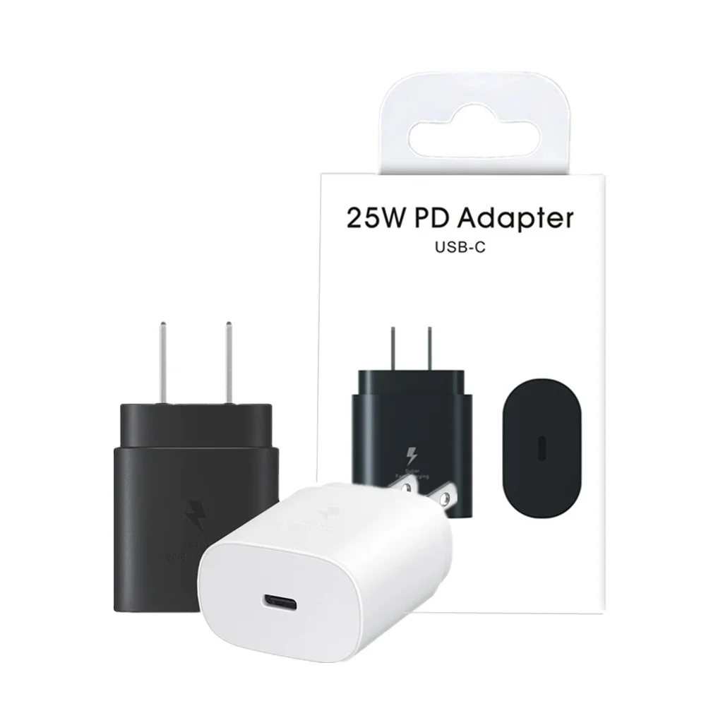 25w type c fast charger adapter super fast charging cargador 25w PD usb c adapter for s20 s23 ...