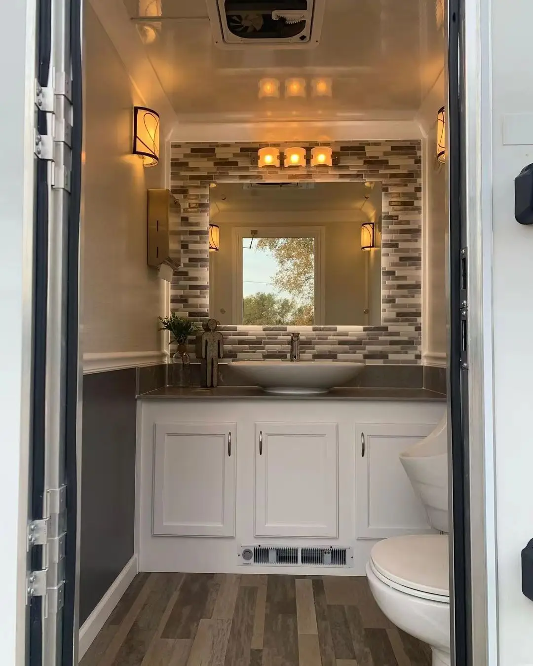 2 Stalls Portable Restroom Trailer Toilet for Sale Construction Site ...