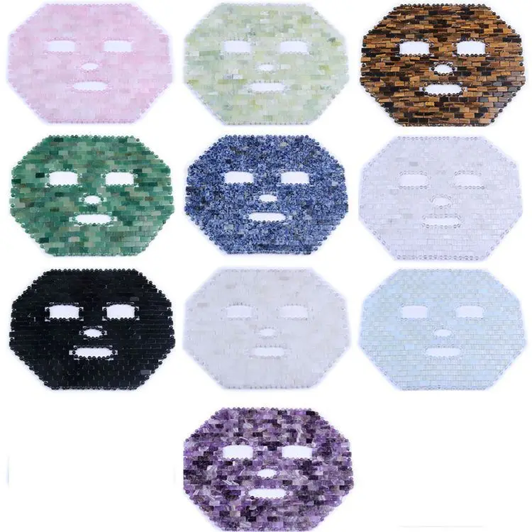 Amethyst Stones Eye Mask Anti Aging Cold Therapy Purple Crystal ...