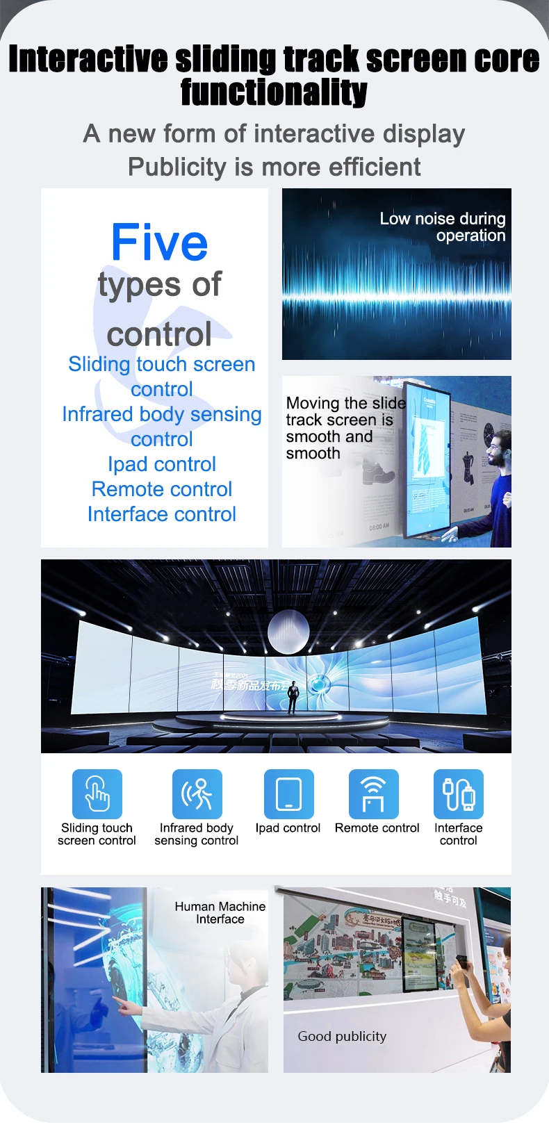 Interactive Sliding Screen,Multi-screen Linkage,Lcd Integrated Touch Screen,Customized For ...