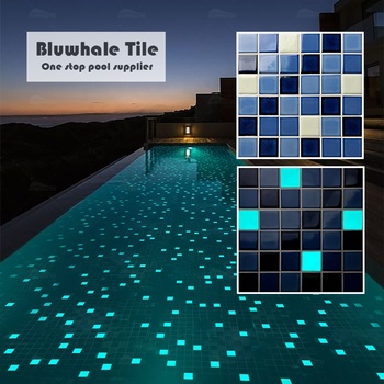 Bluwhale Tile Wholesale 2x2 Blue Luminous Fluorescent Swimming Pool ...