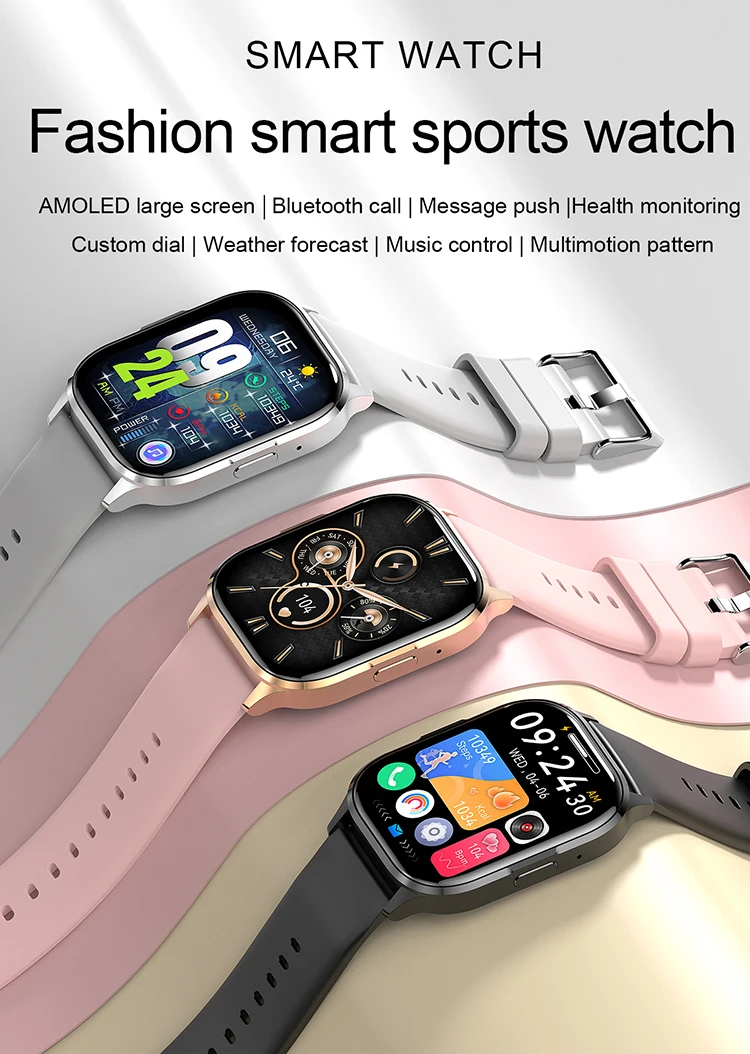 Smart Watch Amoled Display Hombre 2024 HK21 - Fitness Tracker