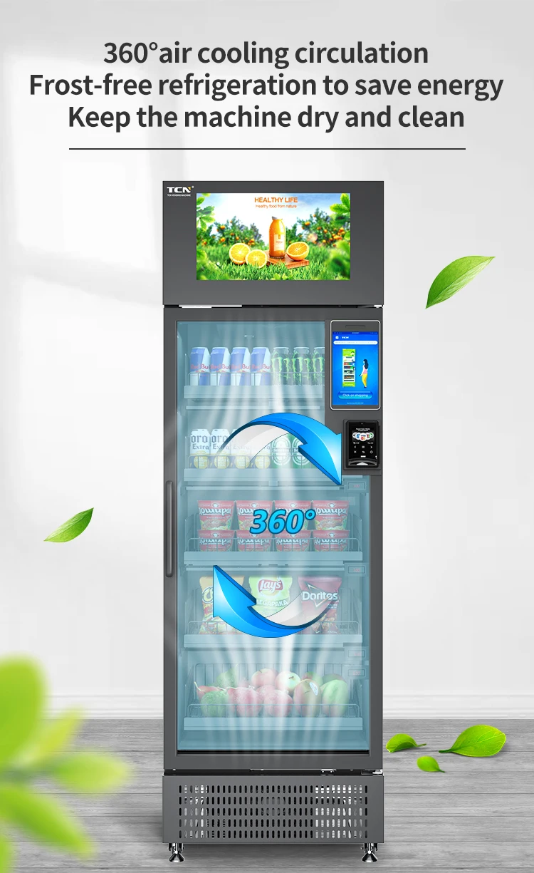 Tcn New Style Smart Fridge Vending Machine Refrigerated Mixed Drinks ...
