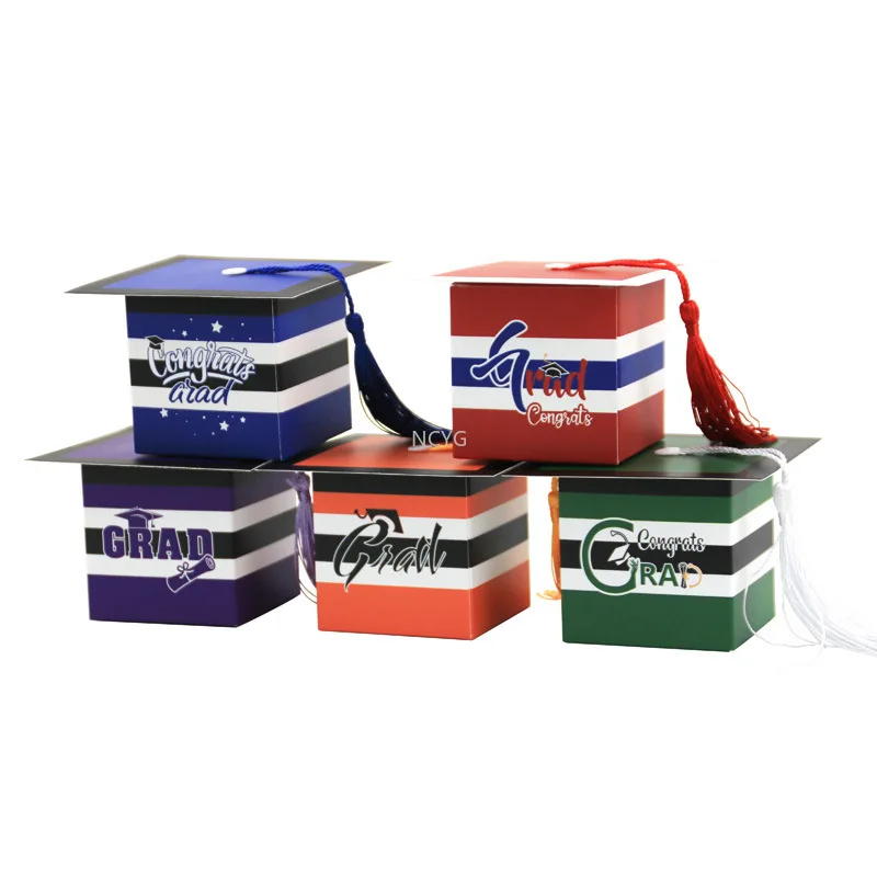 Graduation Decorations Congrats Grad Graduation Cap Candy Favor Box ...