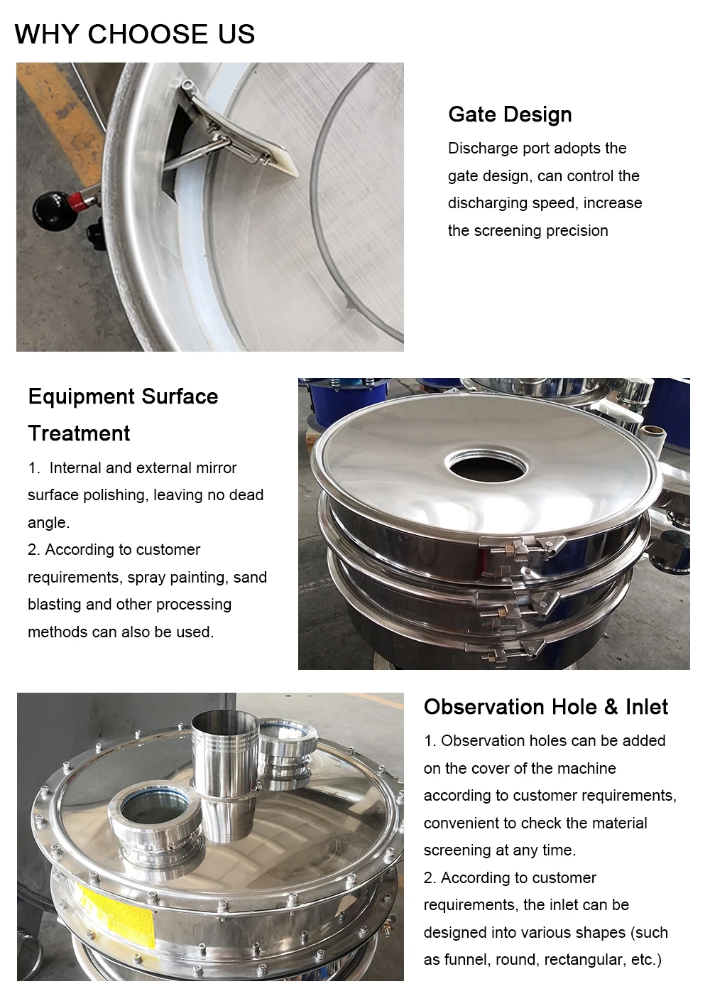 Wheat Flour Industrial Sifter Ultrasonic Vibrating Sieve Sugar Sifting ...