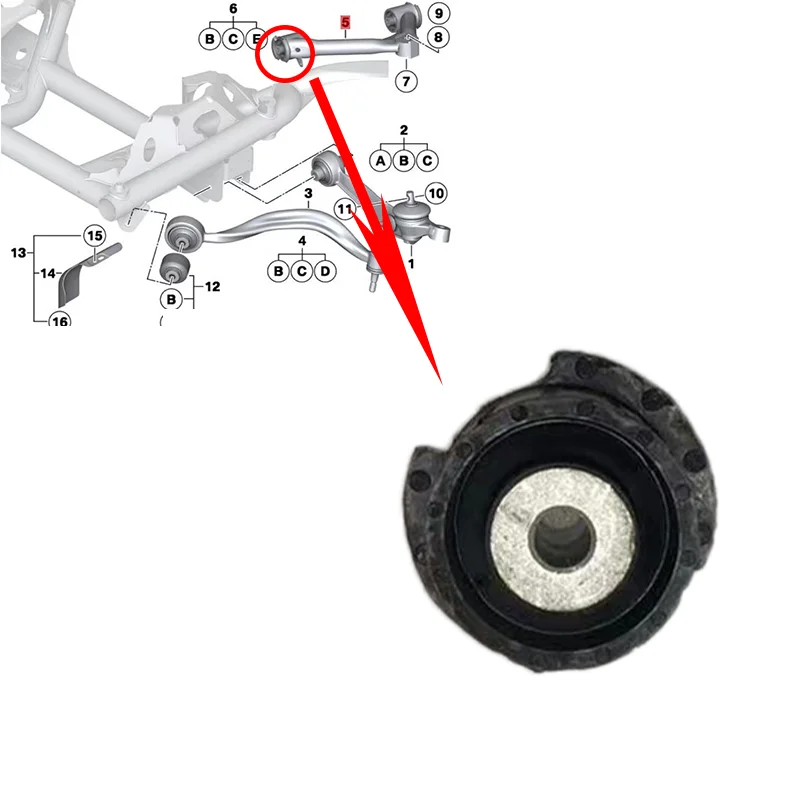Front Upper & Lower Control Arm Bushing Kit fit for Rolls Royce Phantom ...