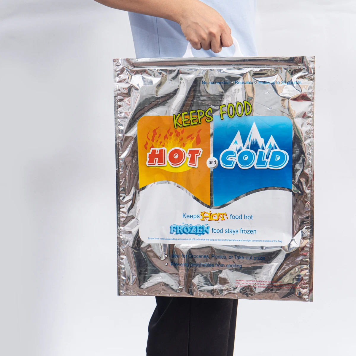 Foldable Disposable Aluminum Foil Insulated Food Delivery Waterproof ...