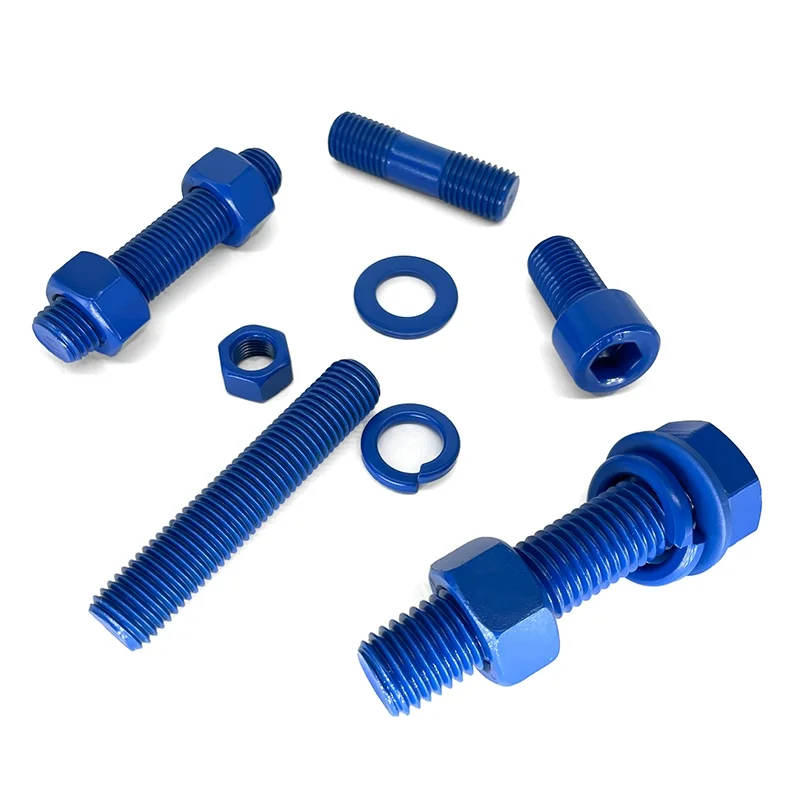 Stud Bolt and Nut Tefon PTFE Coated Bolts Coating Astm 1 1/2" A193 B7 ...