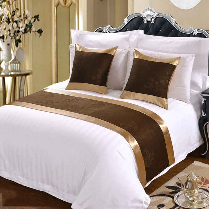 The New Style Wholesale Cream Silk Bed Runner Red Hotel Mattress ...