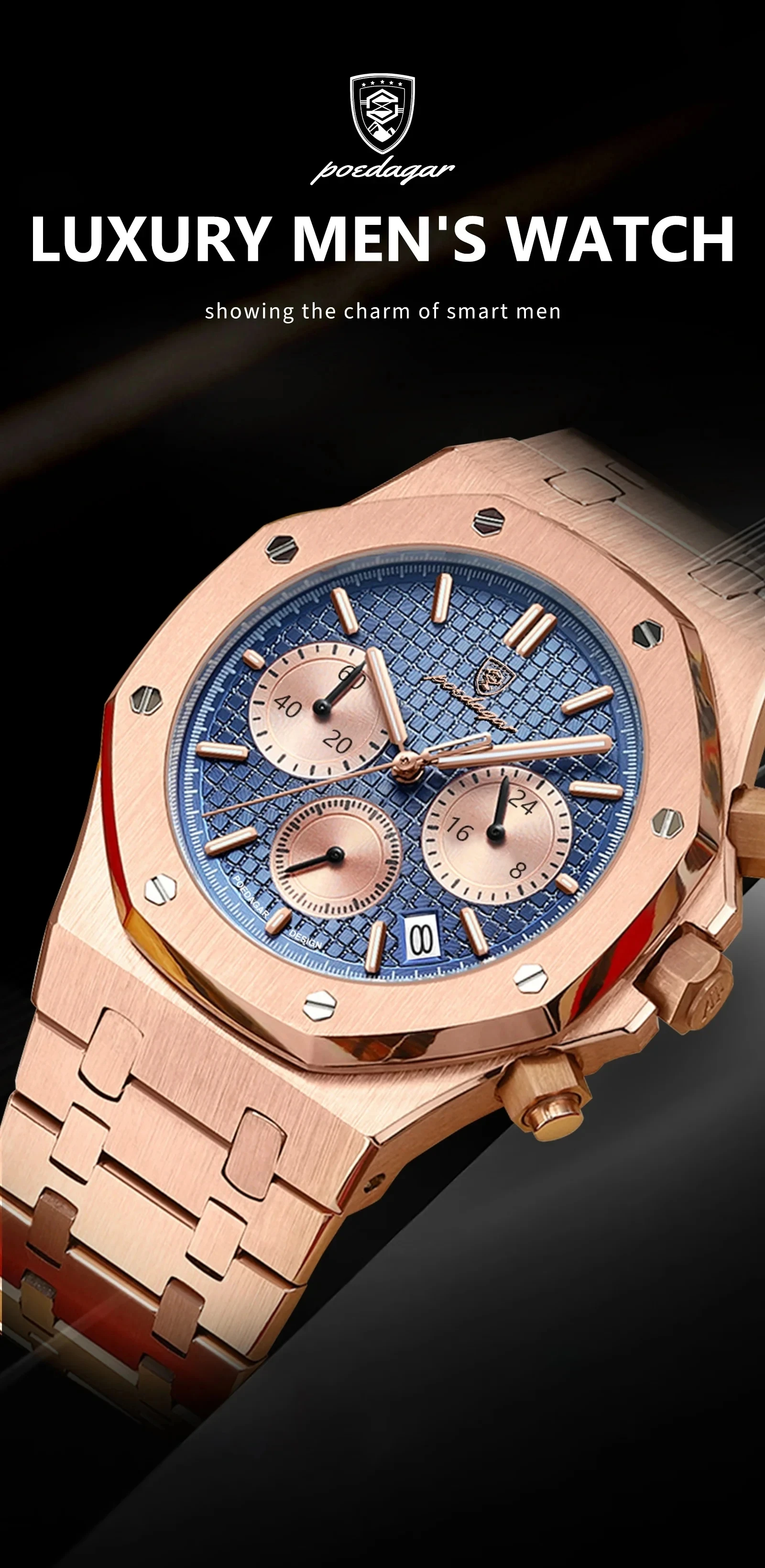 2024 POEDAGAR 926 Watch - Stylish & Durable Men's Timepiece