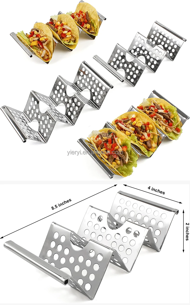 Taco Holders Stand Stainless Steel Taco Holder Rack,Oven Grill Safe ...
