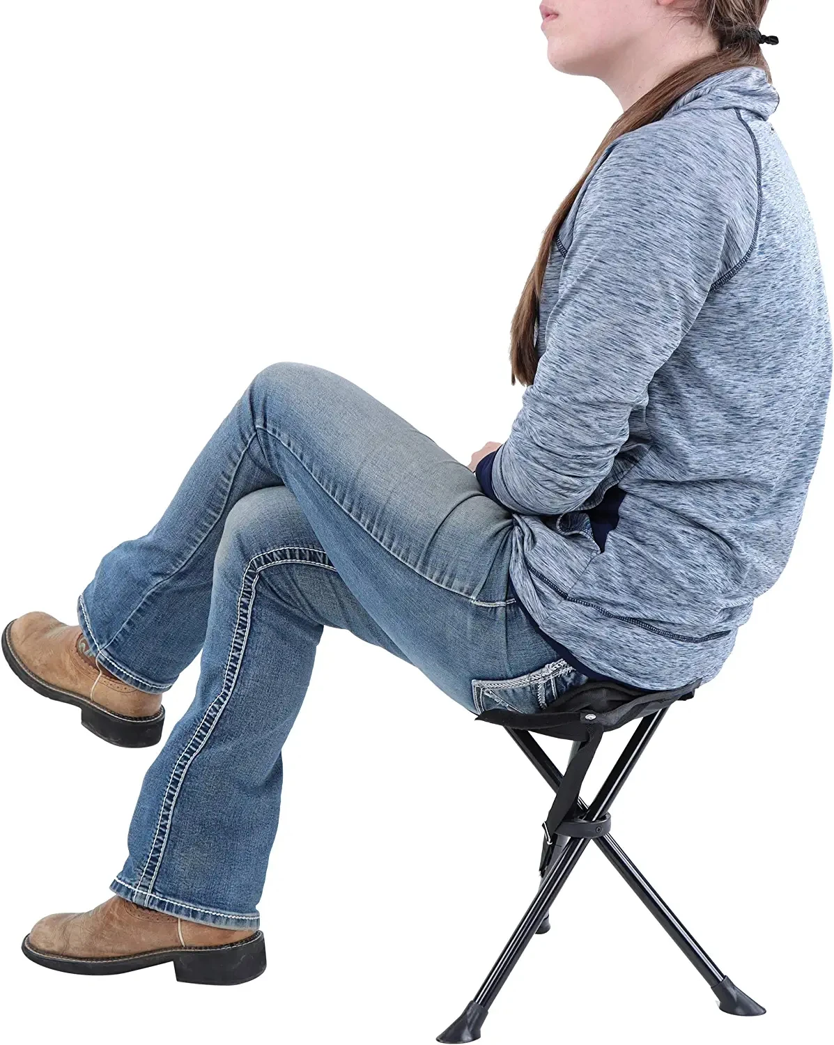 Npot Folding Camping Stool Compact Hunting Chair Portable 3 Foot Stool ...