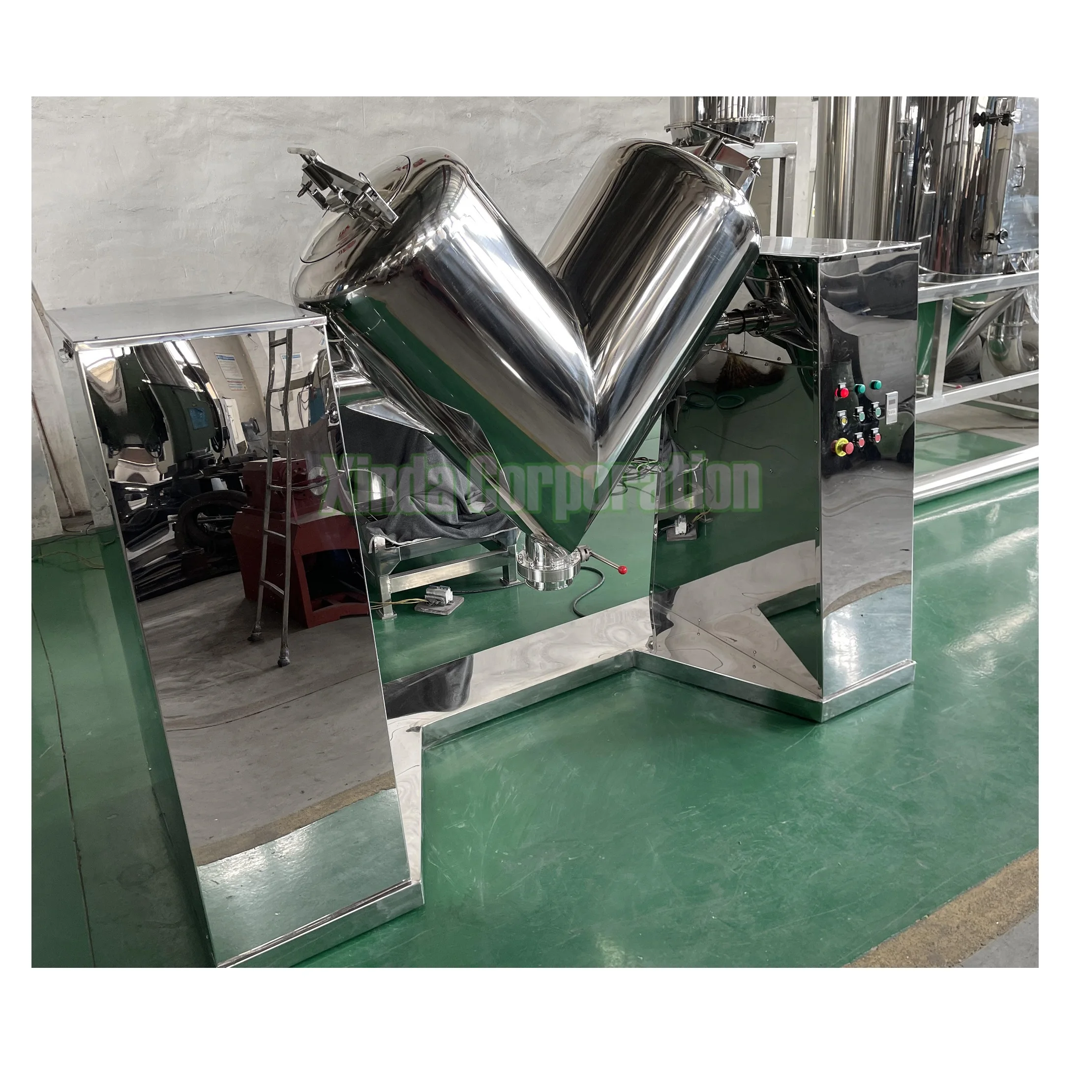 V Shape Mixer Sugar Milk Coffee Dry Powder Mixing Mixer Machine with ...