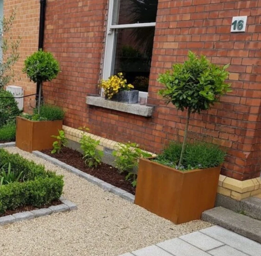 Steel Planter Box Steel Garden Planter Large Corten Steel Planter ...