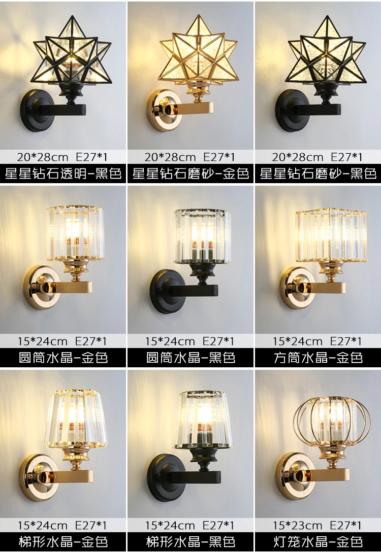 Modern LED Crystal Wall Lamp for Living Room, Bedroom, and Corridor ...