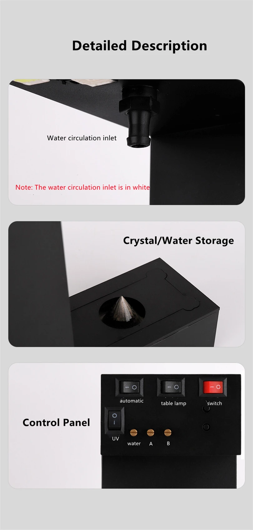 Crystal Anti-Gravity Levitating UV Lamp for Air Purification