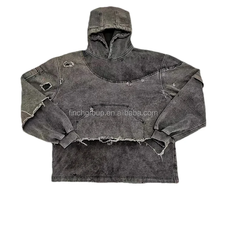Distressed Hoodie - Custom Streetwear by Finch Garment