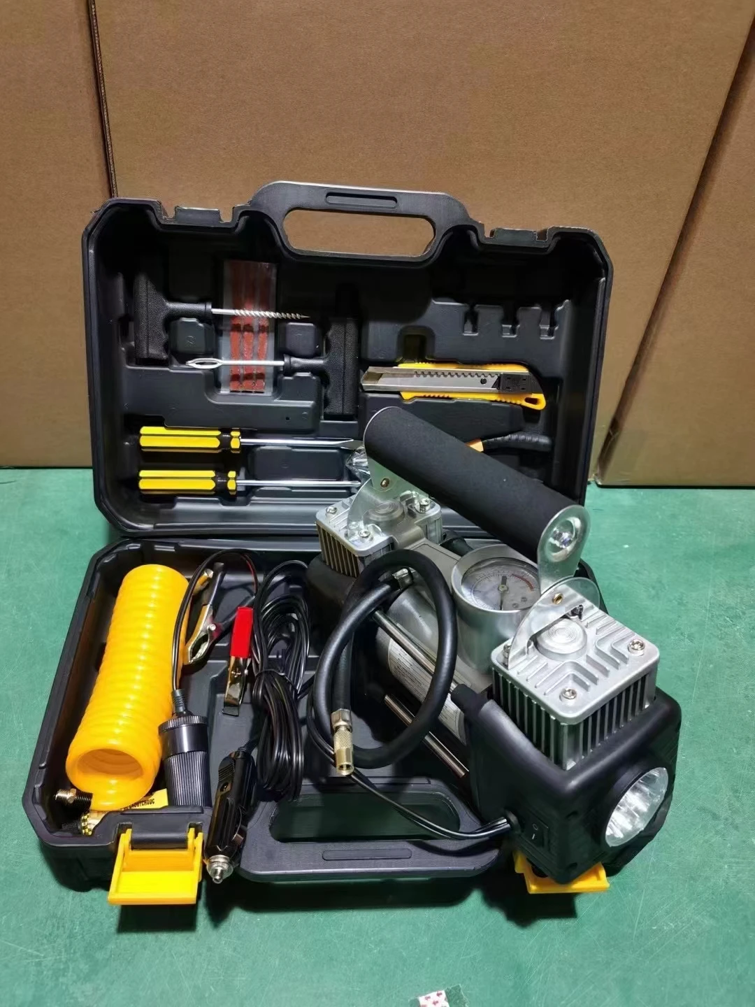 Heavy Duty Double Cylinder Tyre Inflator Portable Mini air Pump Dc 12v ...