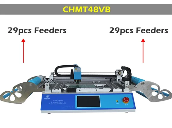 SMT Production line: 3040 Stencil printer + CHM-T48VB p&p machine 58 feeders + 2500w Reflow oven CHMRO-420, PCB assembly line