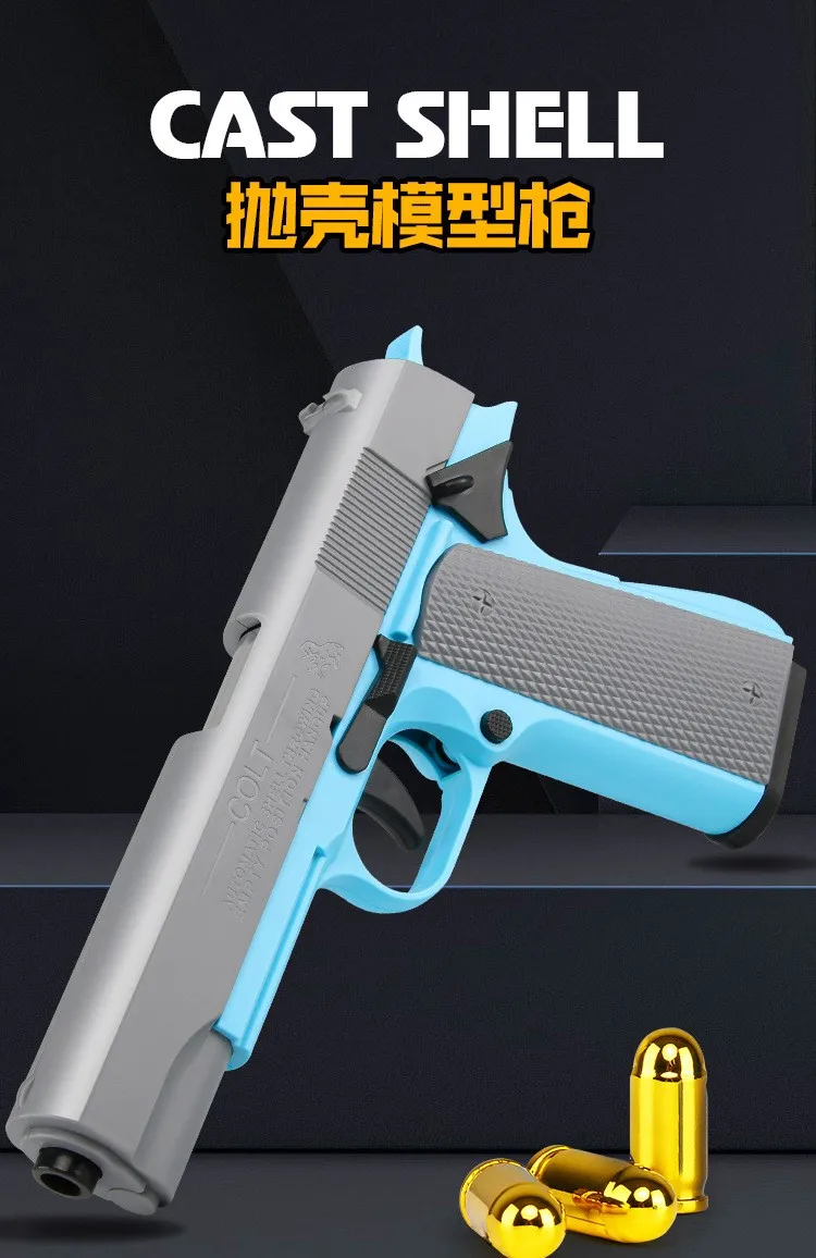 1911 Hot Selling Revolver Soft Bullet Safe Metal Realistic Jump ...