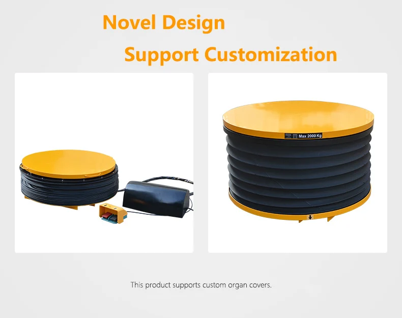 360 Rotate Stage Platform Scissor Lift Table 2000 Kg Electric Table ...