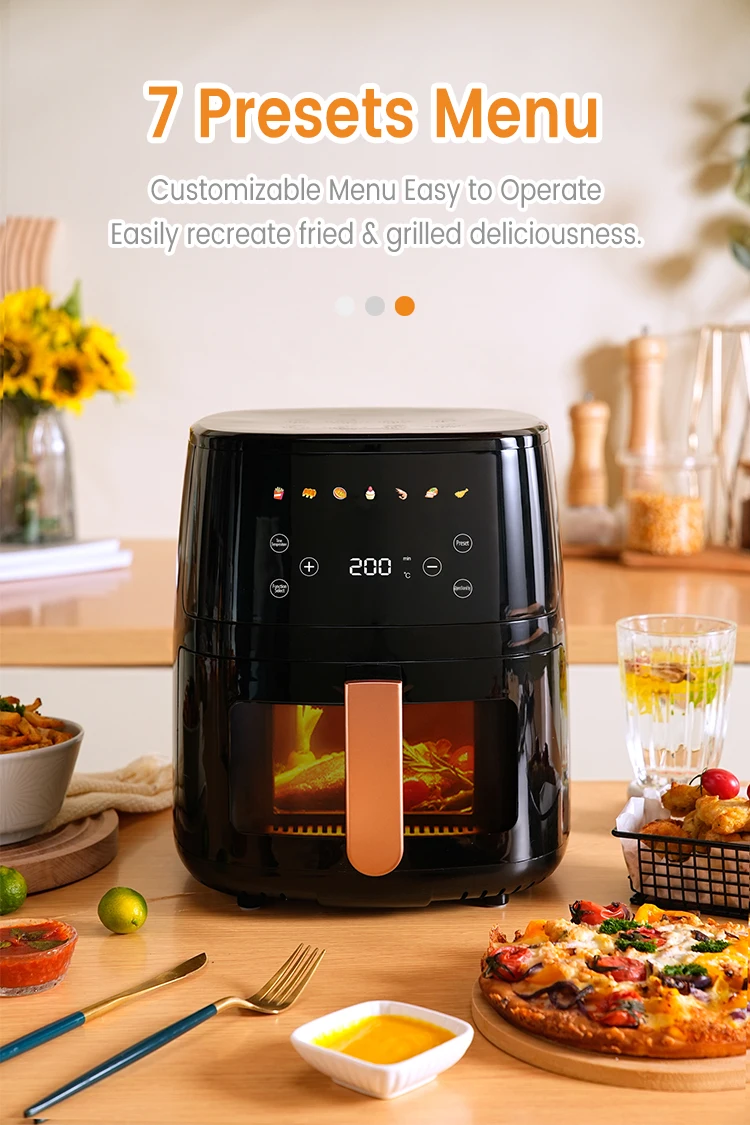 2024 Fast Cooking Fryer Digital Display With Colorful Menus And Visible ...