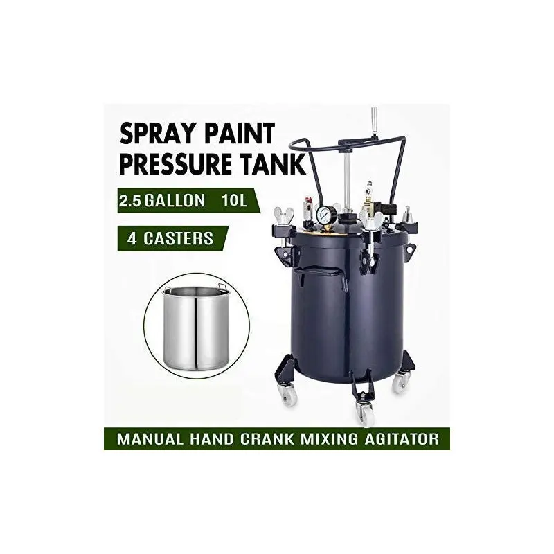 10 Liter Pressure Pot Paint Tank With Regulator Pressure Gauge - Buy ...