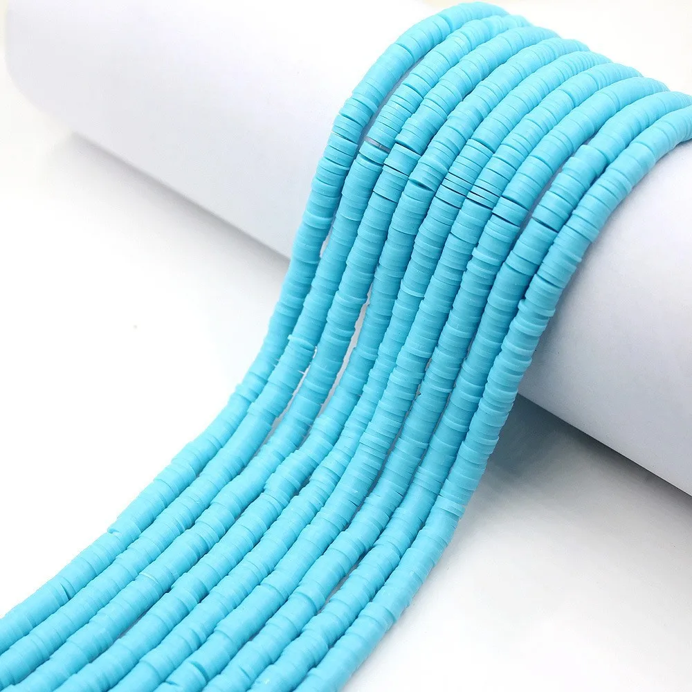 Wholesale 6mm Light Blue Circular Polymer Clay Beads Diy Handmade ...