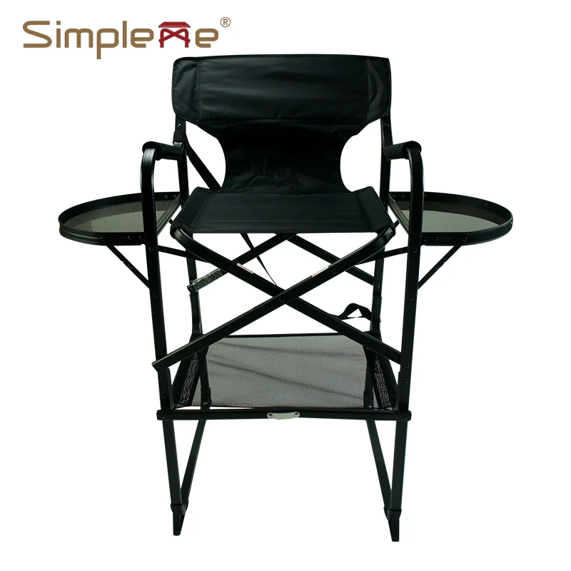 Onwaysport Simpleme Portable Aluminum 31 Inch Tall Makeup Artists Chair ...
