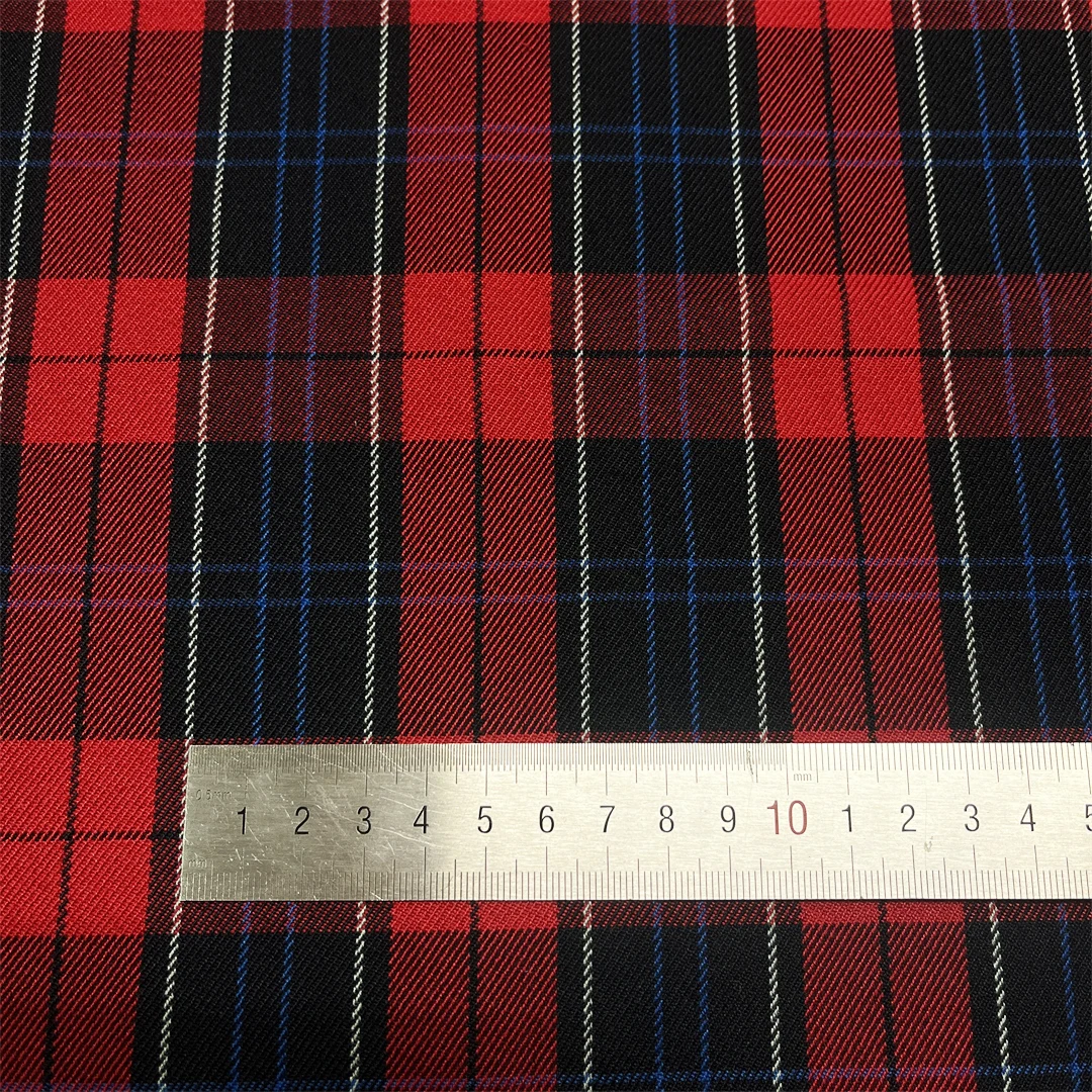 Customized Woven Red Yarn Dyed School Uniform Tr 65/35 Rayon Polyester ...