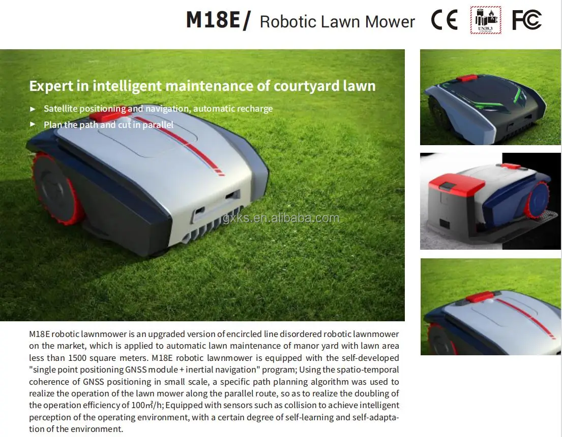 Remote Control Smart Lawn Mower Intelligent Satellite Navigation Robot Lawnmower Electric Robot ...