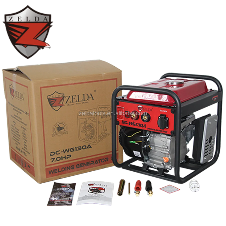 Hot Sale 130A DC Single Phase Portable Gasoline Welding Generator 60Hz ...