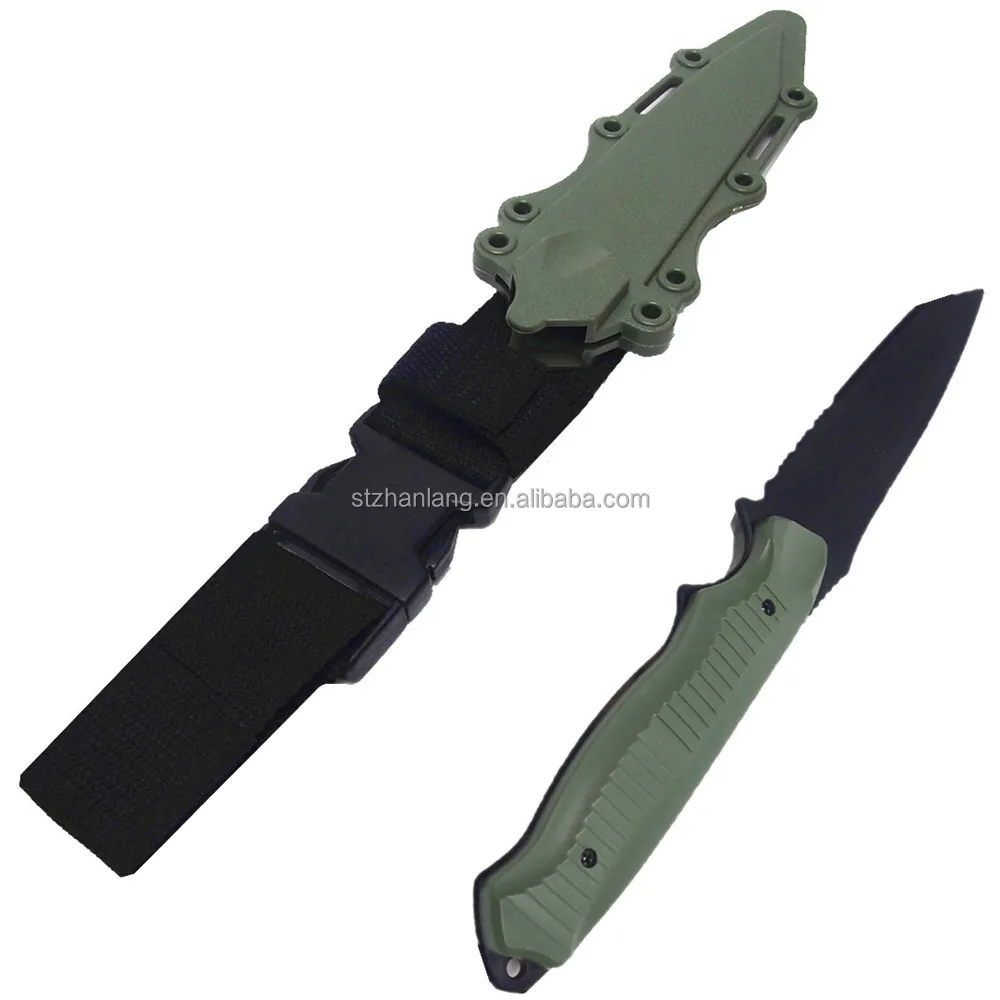 Foldable M204 Rubber Training Tactical Plastic Combat Knife With Scabbard - Buy Plastic Combat ...
