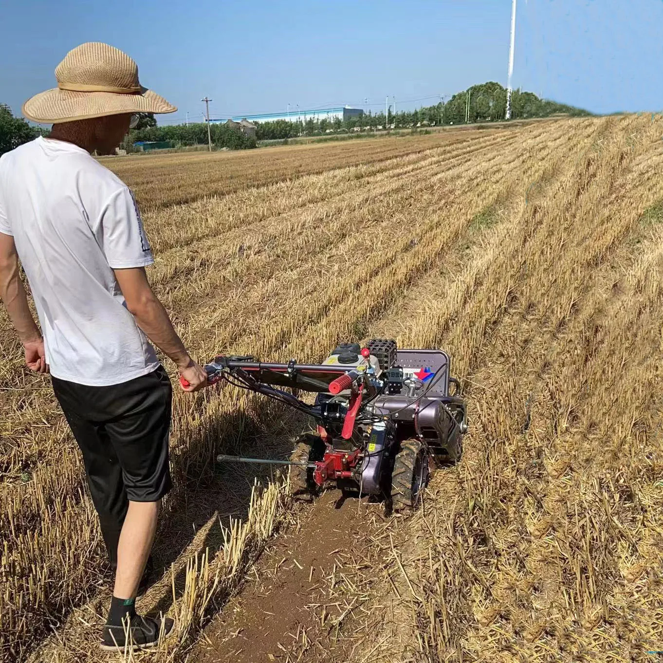 Hand Push Mower Walk-behind Trimmer Self-propelled Grass Shredder ...