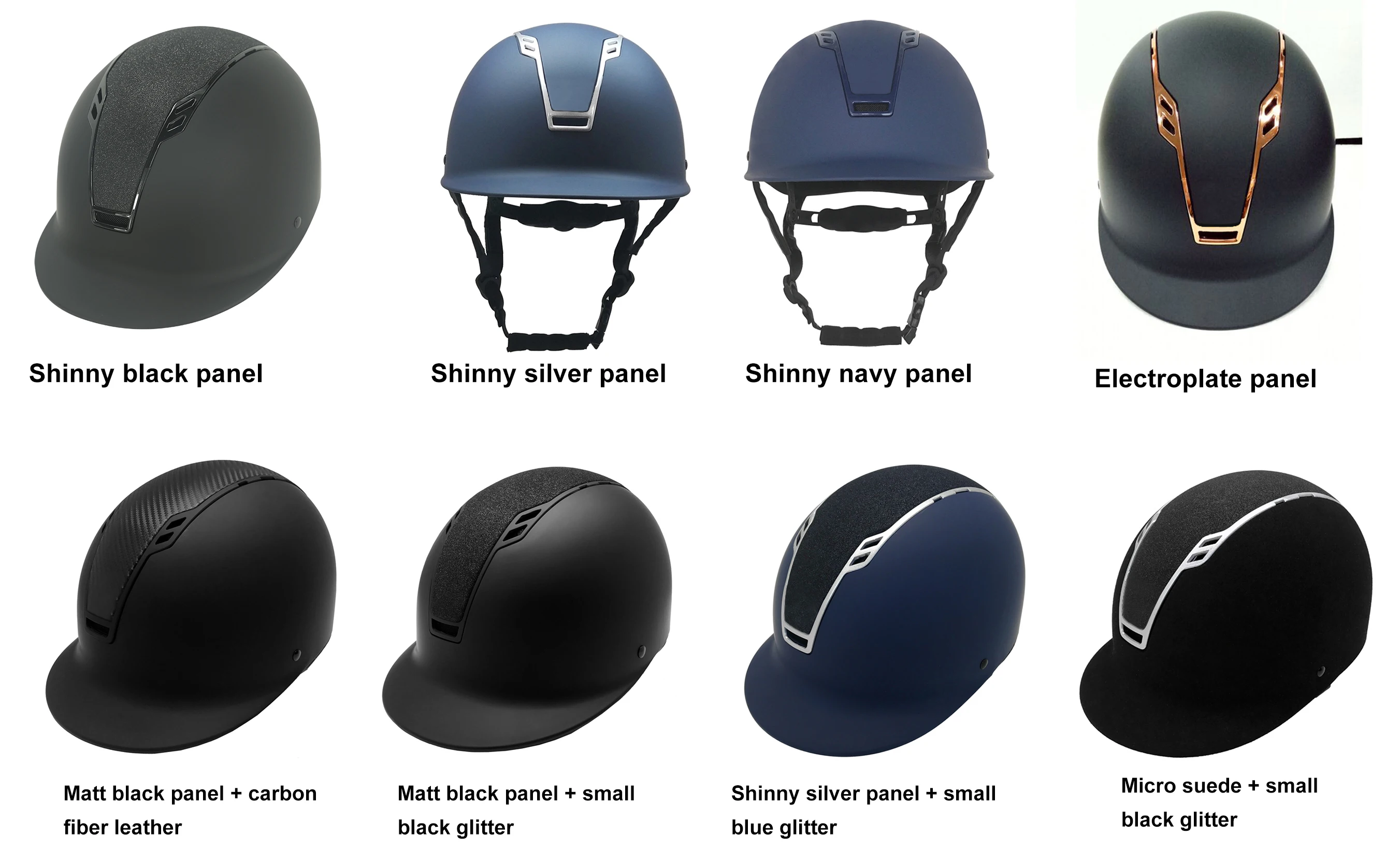 Dressage Shadow Matt Horse Equestrian Helmet with Rose Gold Chrome