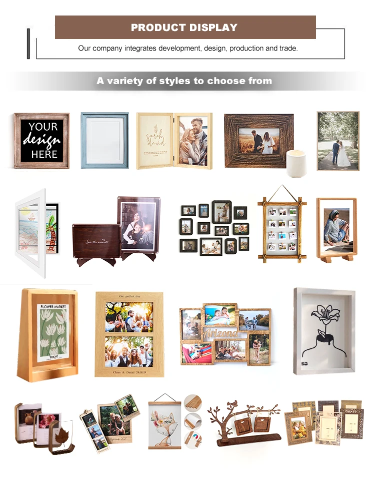 Deep Wood 3d Art Photo Frame Custom Wall Hanging Photo Box With ...