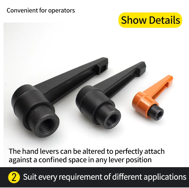 Zinc Alloy Adjustable Angle Handle Indexed Clamping Lever PA Industrial ...