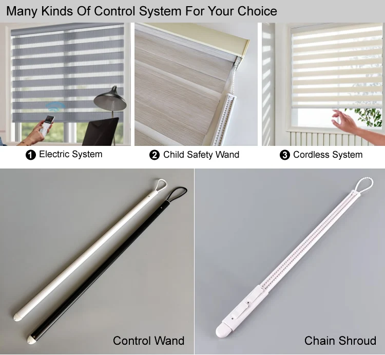 Motorized Twins Dual Zebra Blind Combi Zebra Roller Curtain Electric ...