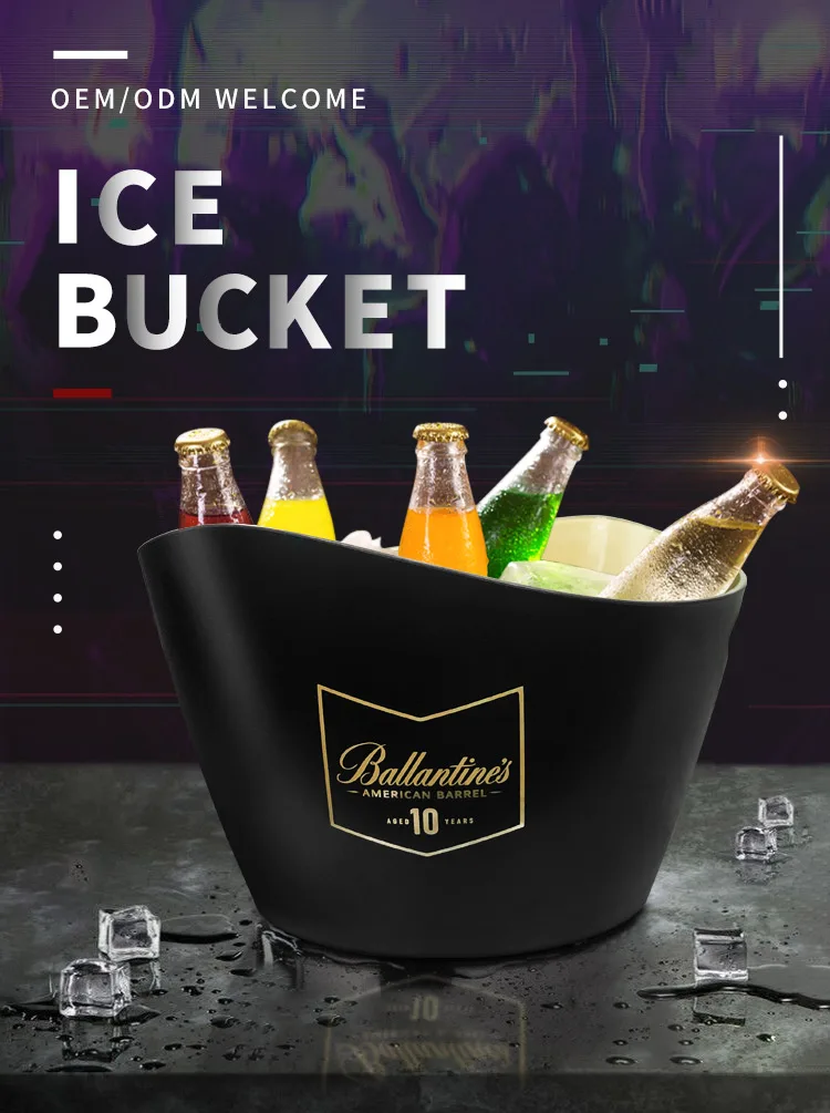 Multi Style Led Ice Bucket With Light Big Capacity 8l 9l 12l Lighting ...