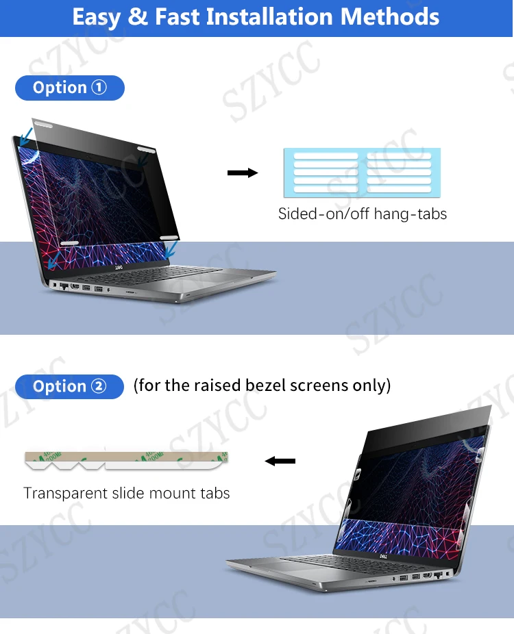 Anti Blue Light Anti-peep Anti Glare Laptop Privacy Filter Protection ...