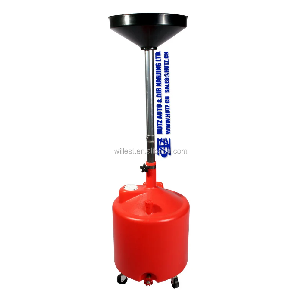 Car Maintenance Repair Used Oil Drainer Tank HUTZ 18Gallon Plastic Oil ...