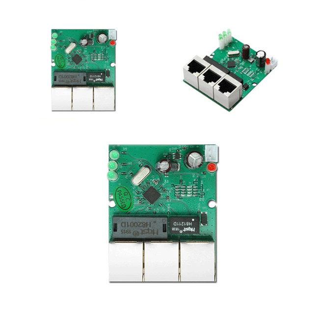 OEM Industrial Grade Network Switch Board - 3 Port 100 Mbps