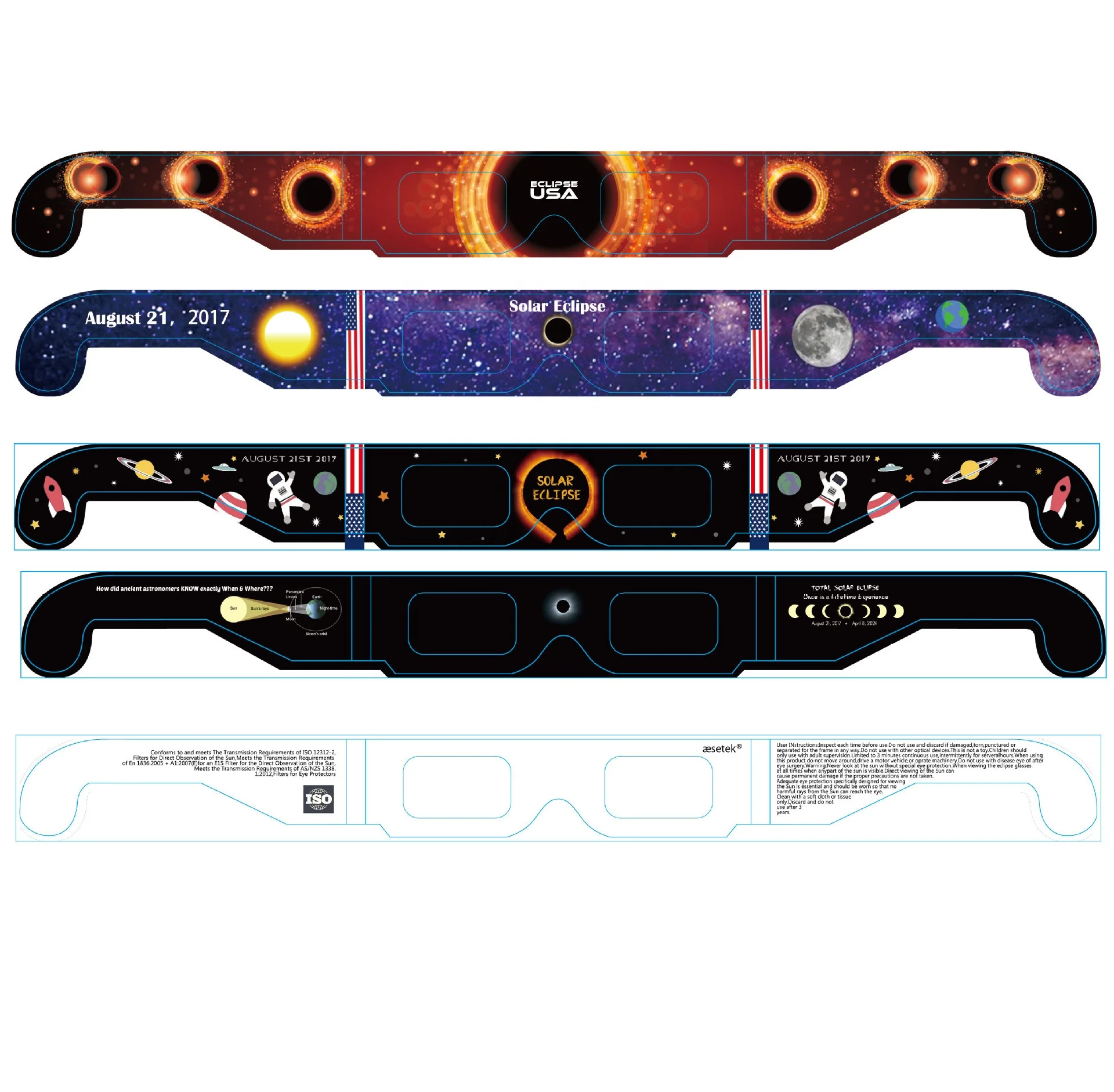 Solar Eclipse Glasses For Safe Solar Viewing - Premium Ce And Iso ...
