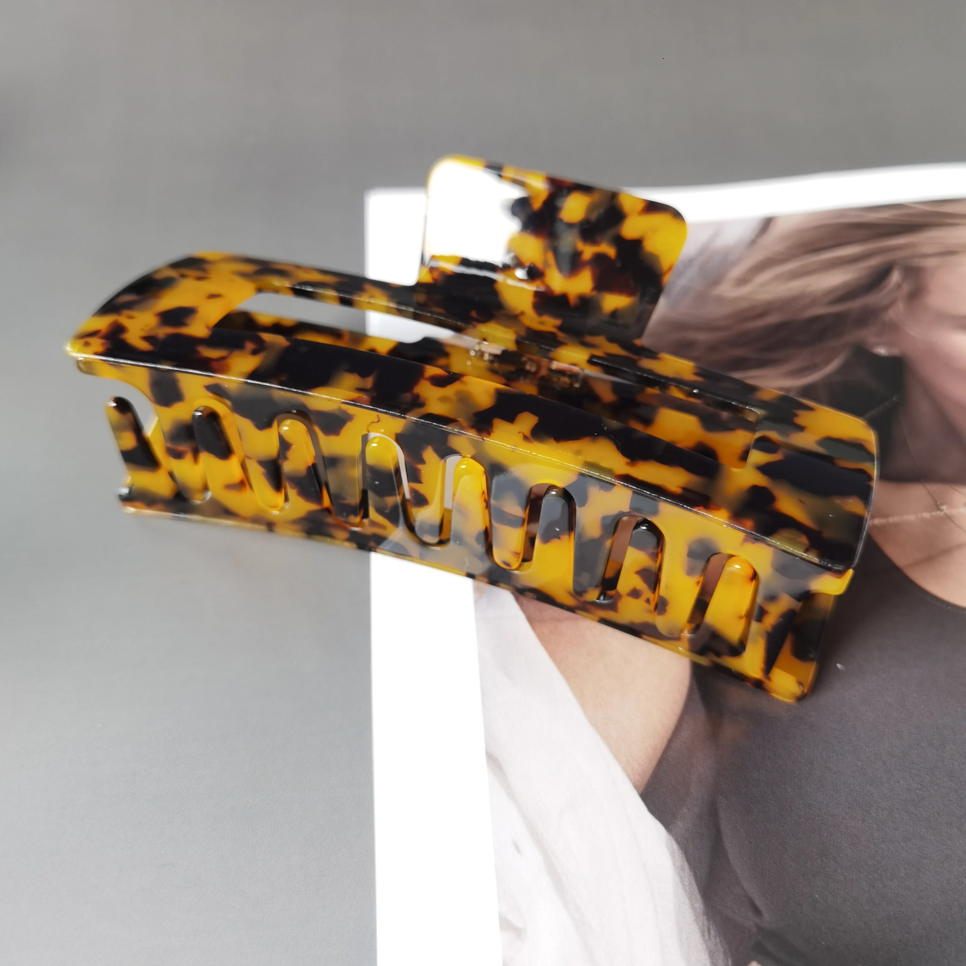 13cm 8teeth 2022 Mega Clip Biodegradable Cellulose Acetate Rectangle ...